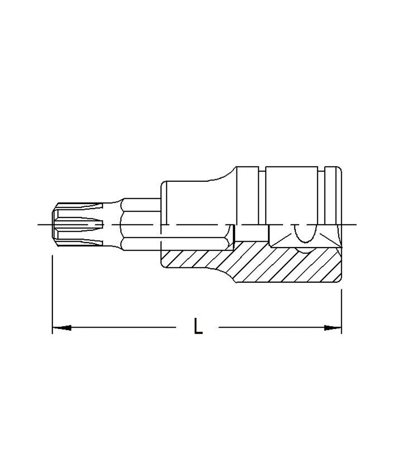 3/8" Dr. M7 Ribe Bit Socket 76mmL - Genius