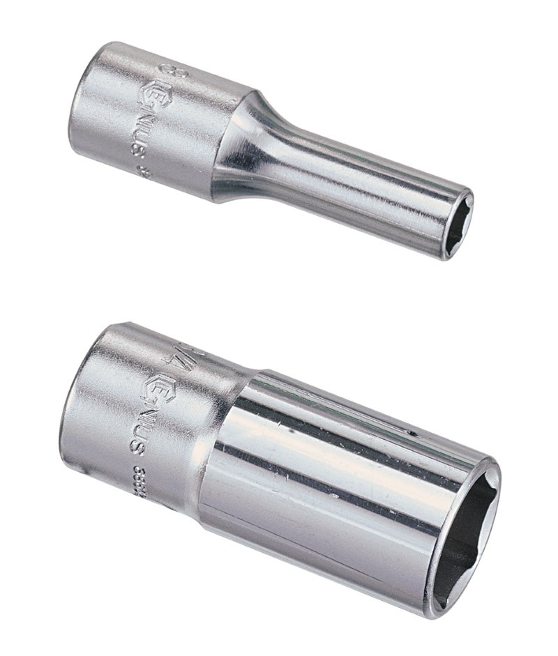 3/8" Dr. 11mm Deep Hand Socket - Genius