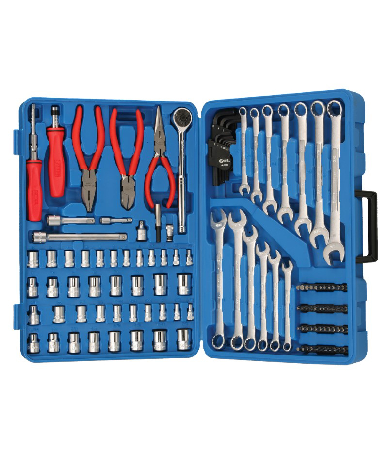 117 Piece 1 4 3 8 Dr Metric SAE Tool Kit Genius