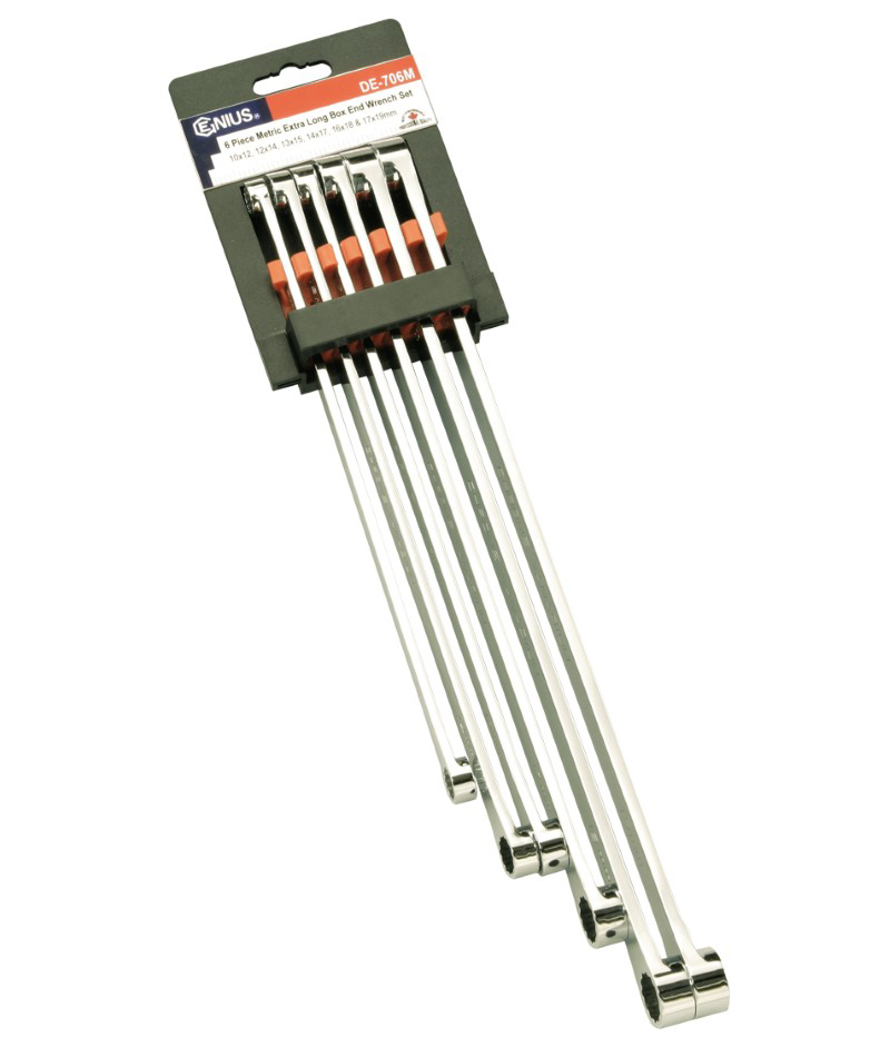 6 Piece Metric Extra Long Box End Wrench Set Genius 6 Piece Metric Extra Long Box End Wrench Set Genius